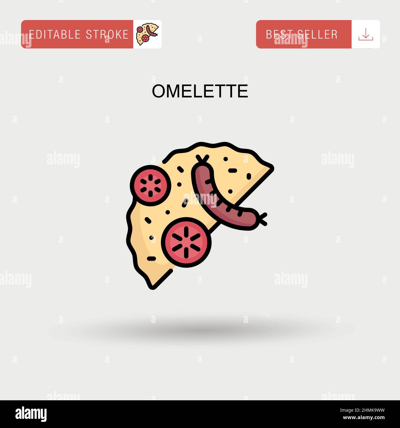 Omelette breakfast Stock Vector Images - Alamy