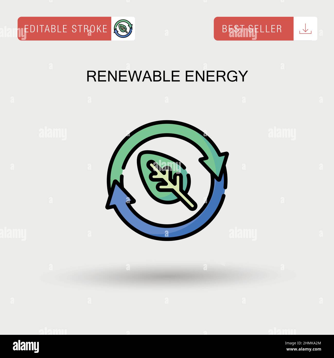Renewable energy Simple vector icon Stock Vector Image & Art - Alamy