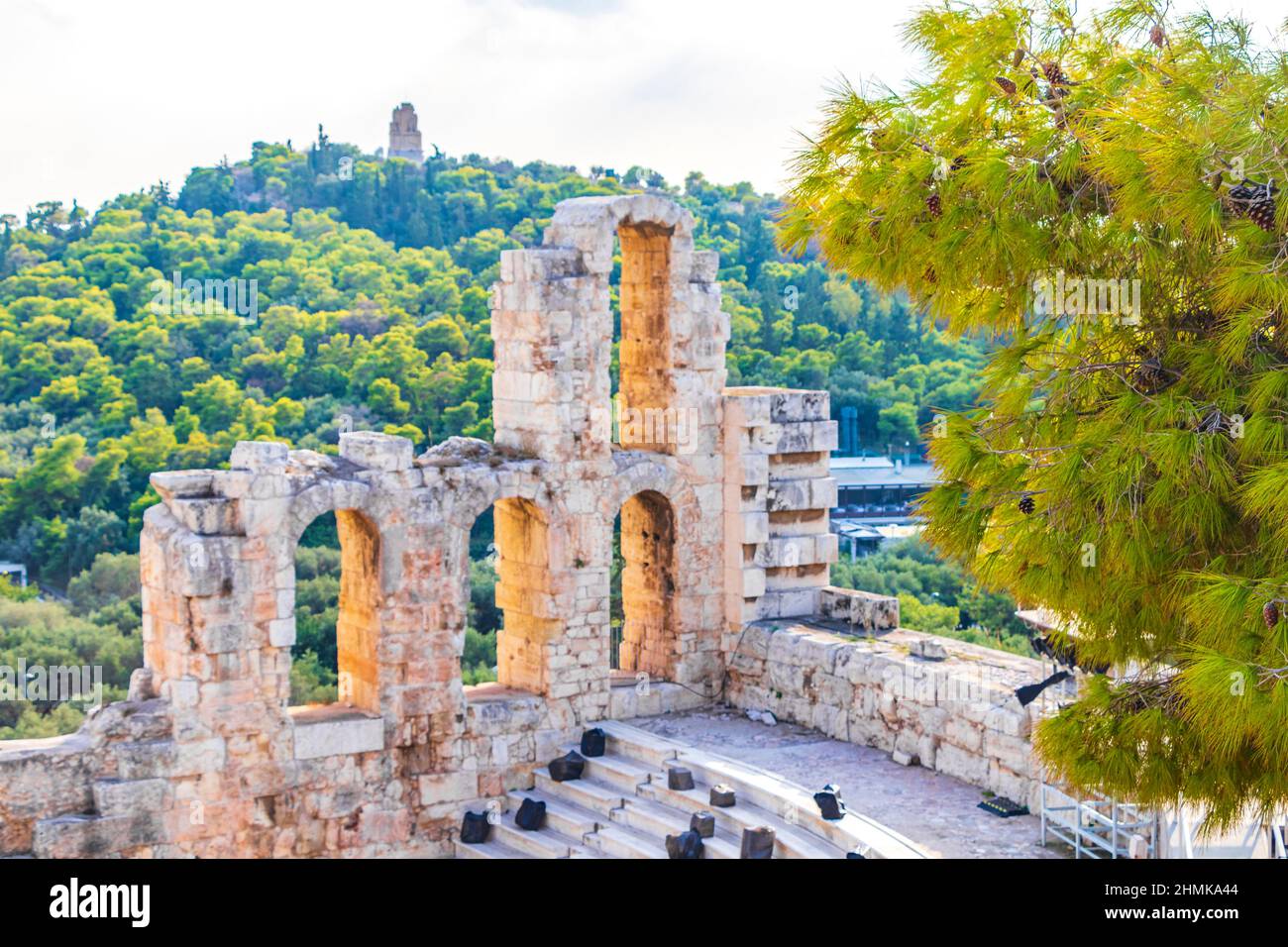 Odeon of Herodes Atticus Amphitheater at the Acropolis of Athens with ...