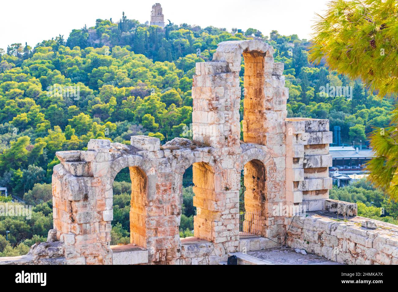 Odeon of Herodes Atticus Amphitheater at the Acropolis of Athens with amazing and beautiful ...