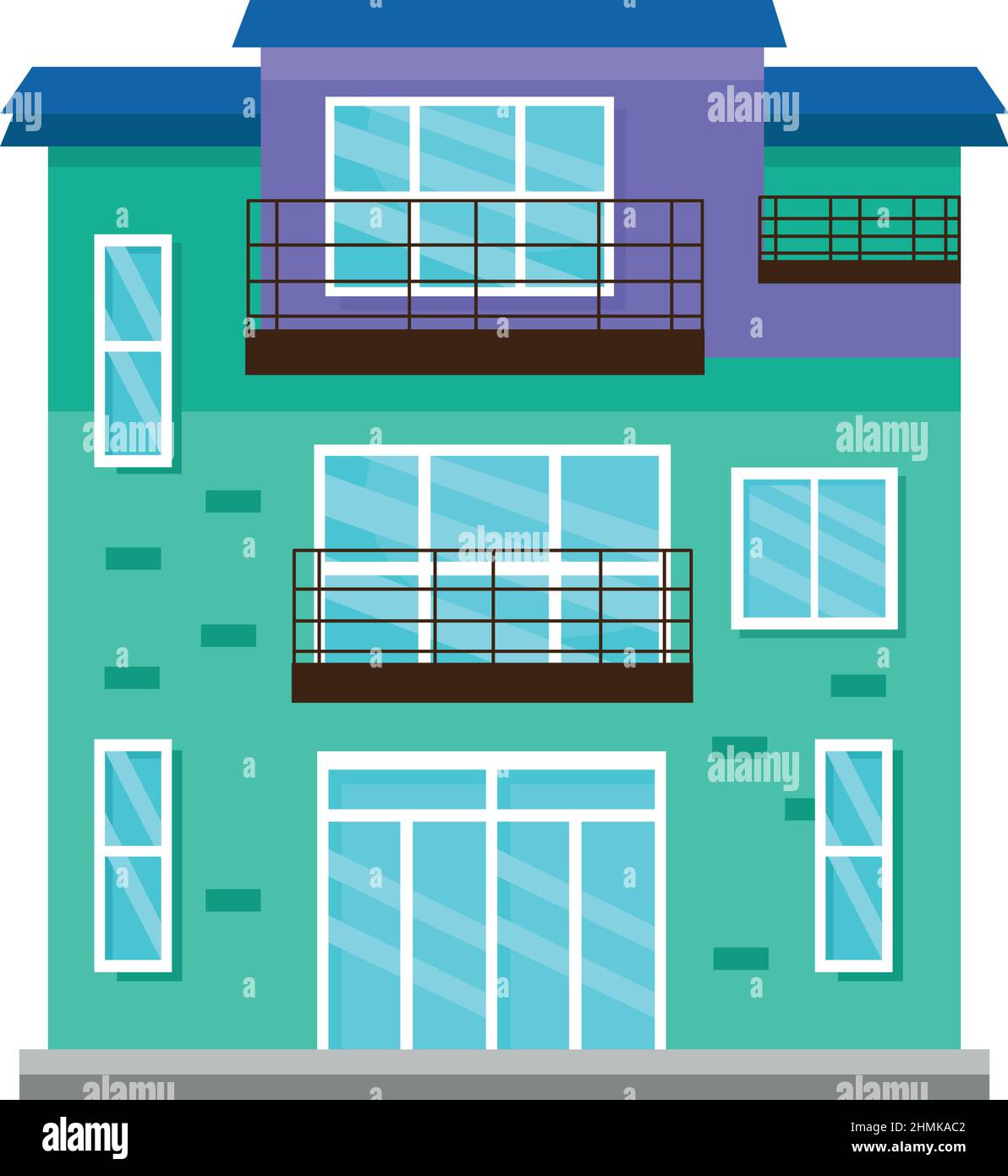 Green chalet Cut Out Stock Images & Pictures - Alamy