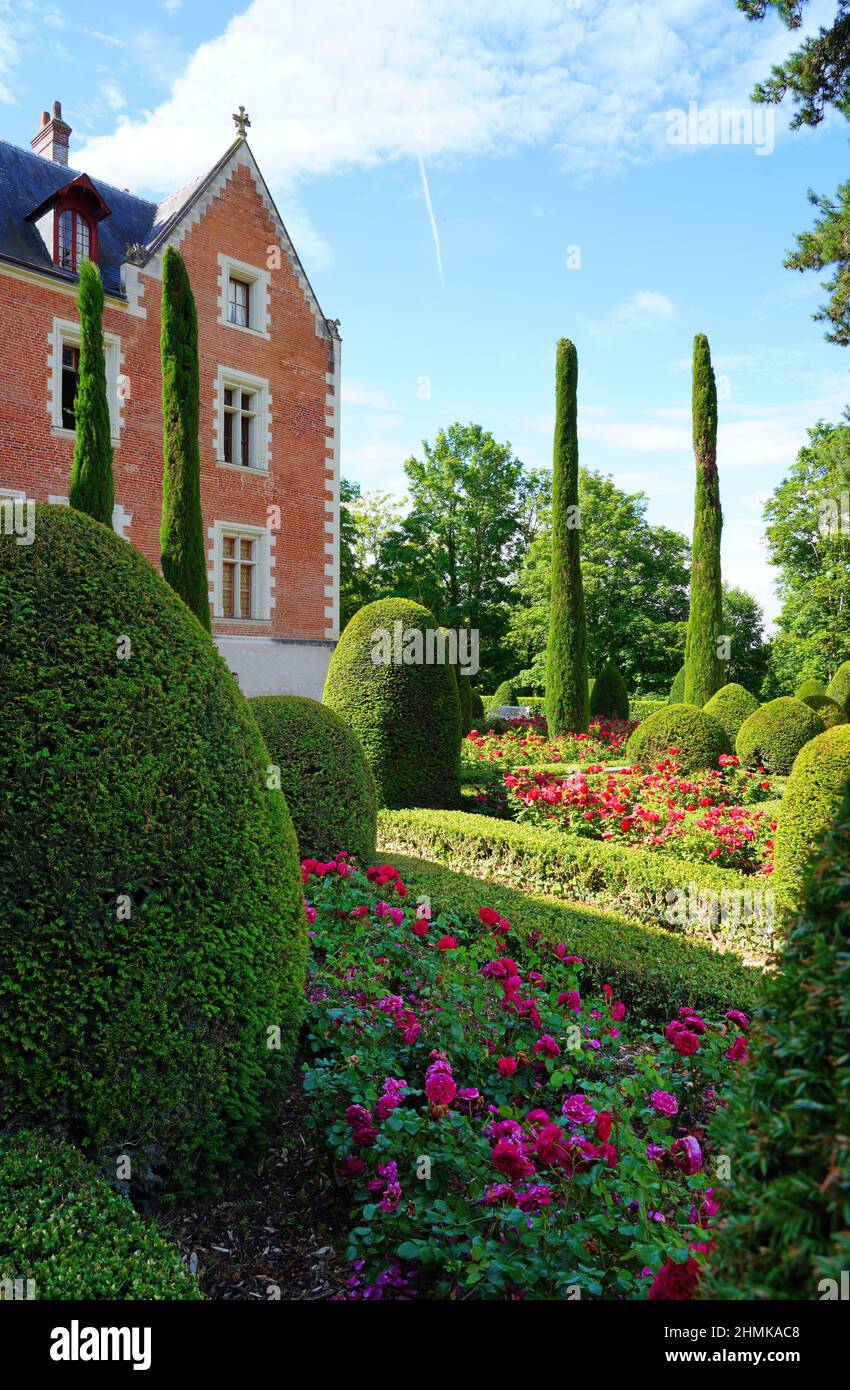 AMBOISE, FRANCE -22 JUN 2021- View of the Chateau du Clos Luce (former ...