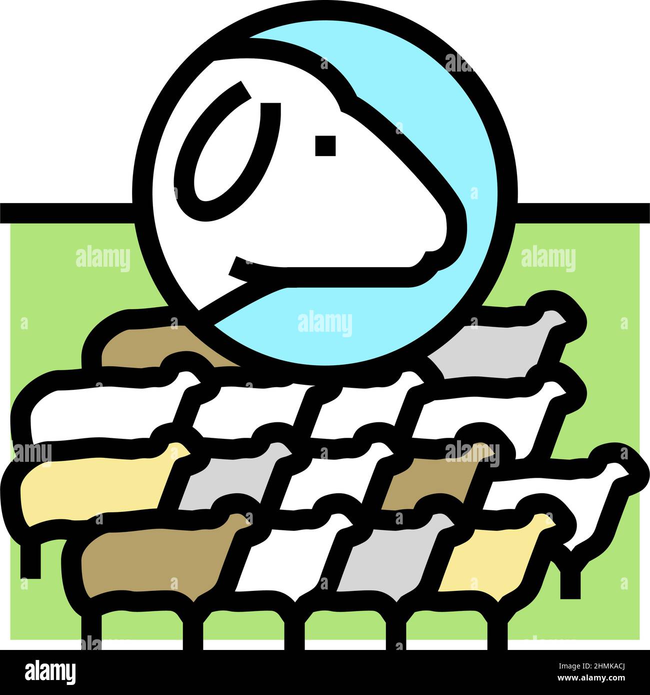 herd sheep color icon vector illustration Stock Vector Image & Art - Alamy