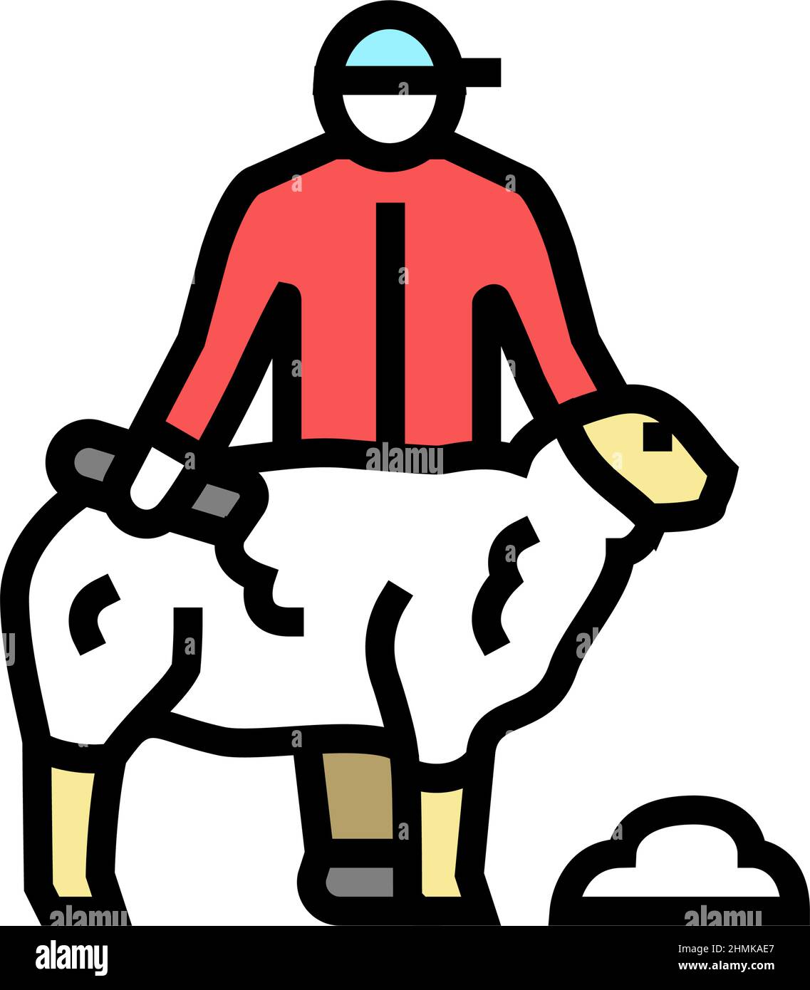shear sheep color icon vector illustration Stock Vector Image & Art - Alamy