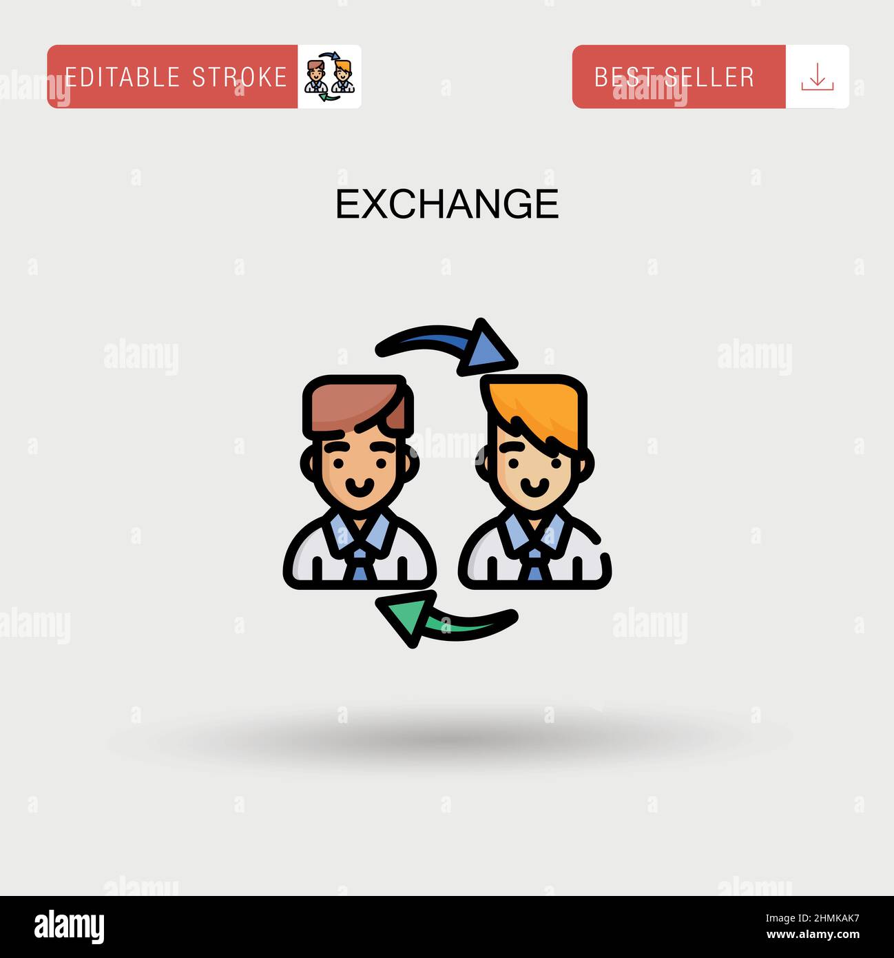 Exchange Simple vector icon Stock Vector Image & Art - Alamy