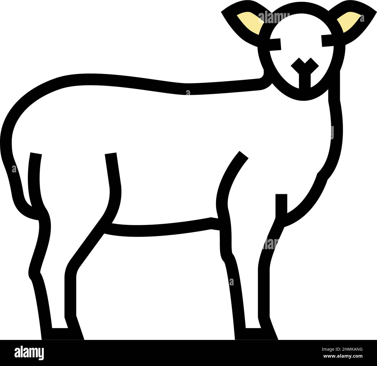 lamb domestic farm animal color icon vector illustration Stock Vector ...