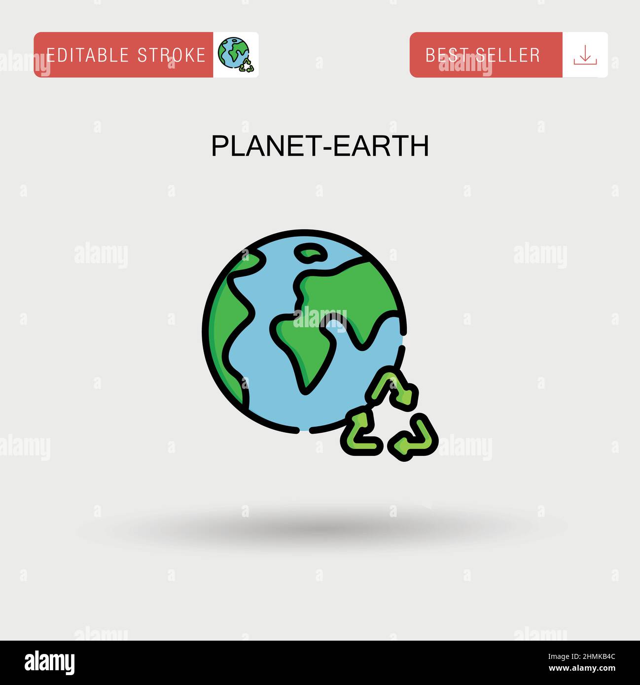 Planet-earth Simple vector icon Stock Vector Image & Art - Alamy