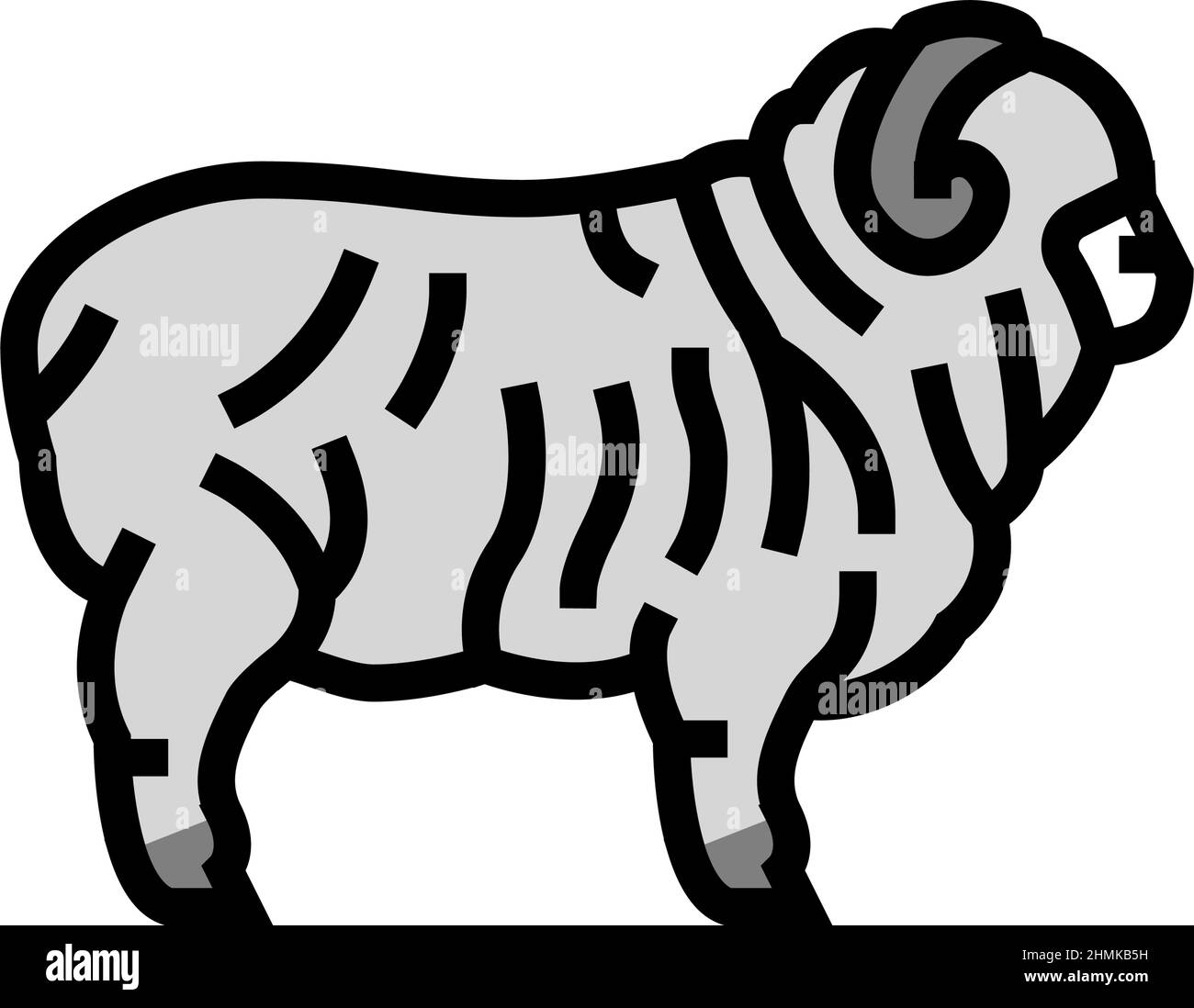 merino sheep color icon vector illustration Stock Vector Image & Art ...