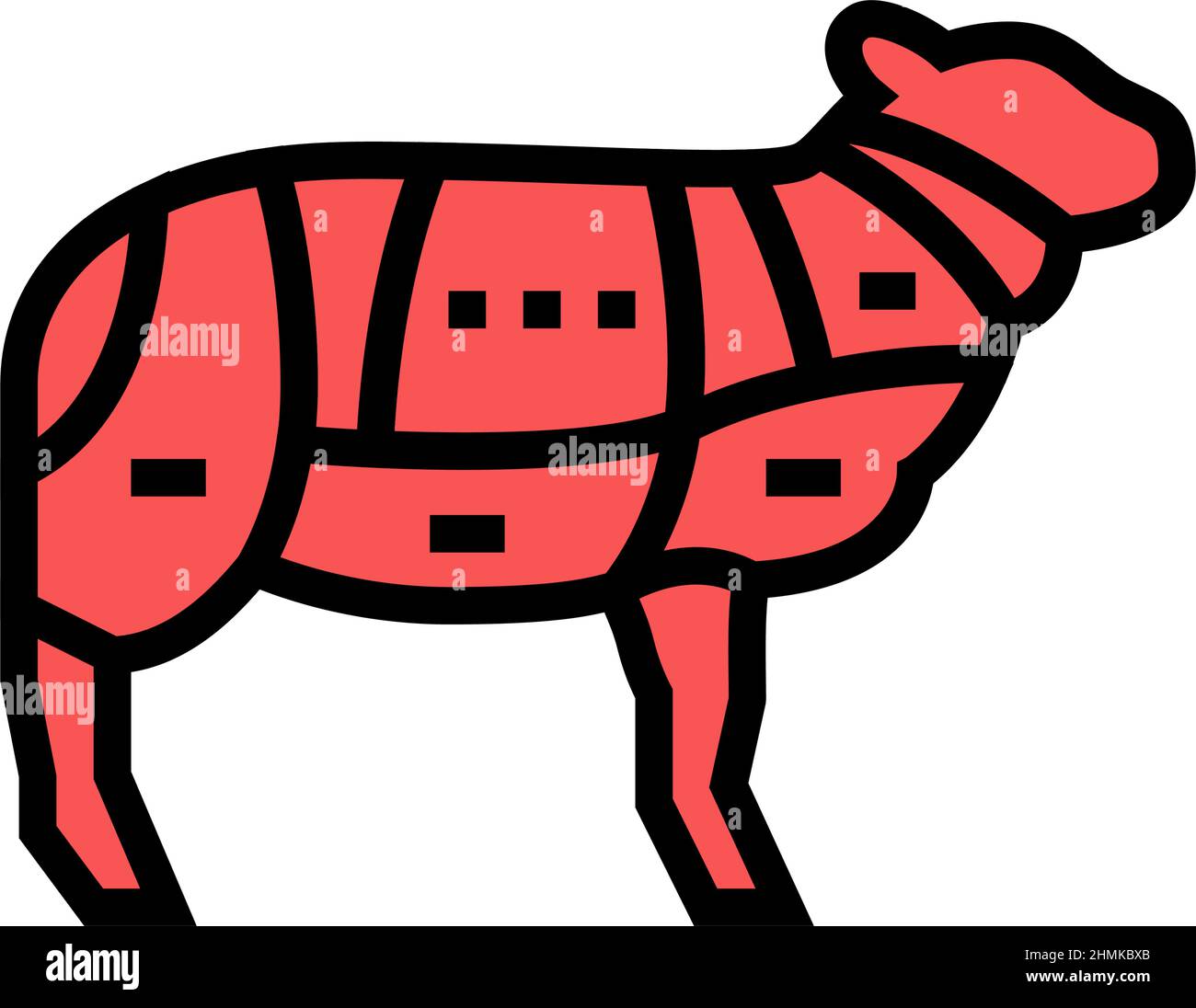 meat sheep color icon vector illustration Stock Vector Image & Art - Alamy