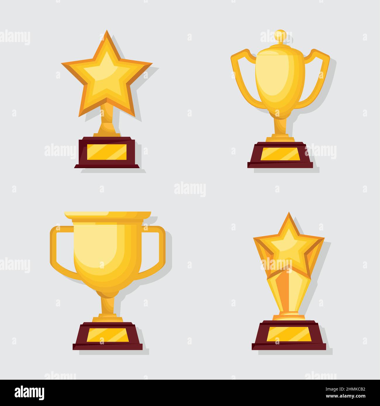 four golden awards trophies Stock Vector Image & Art - Alamy