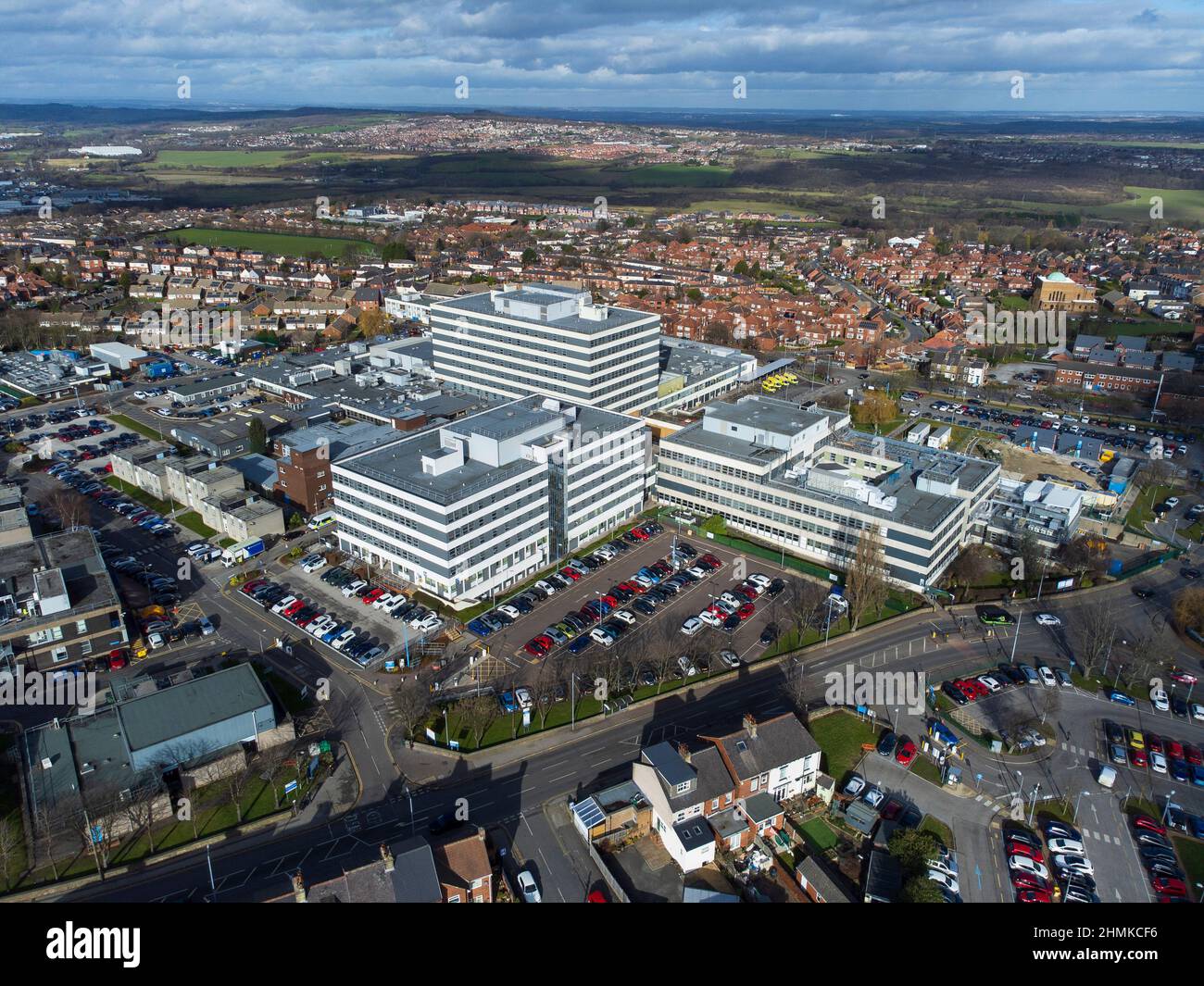 Barnsley Hospital aerial view Stock Photo - Alamy