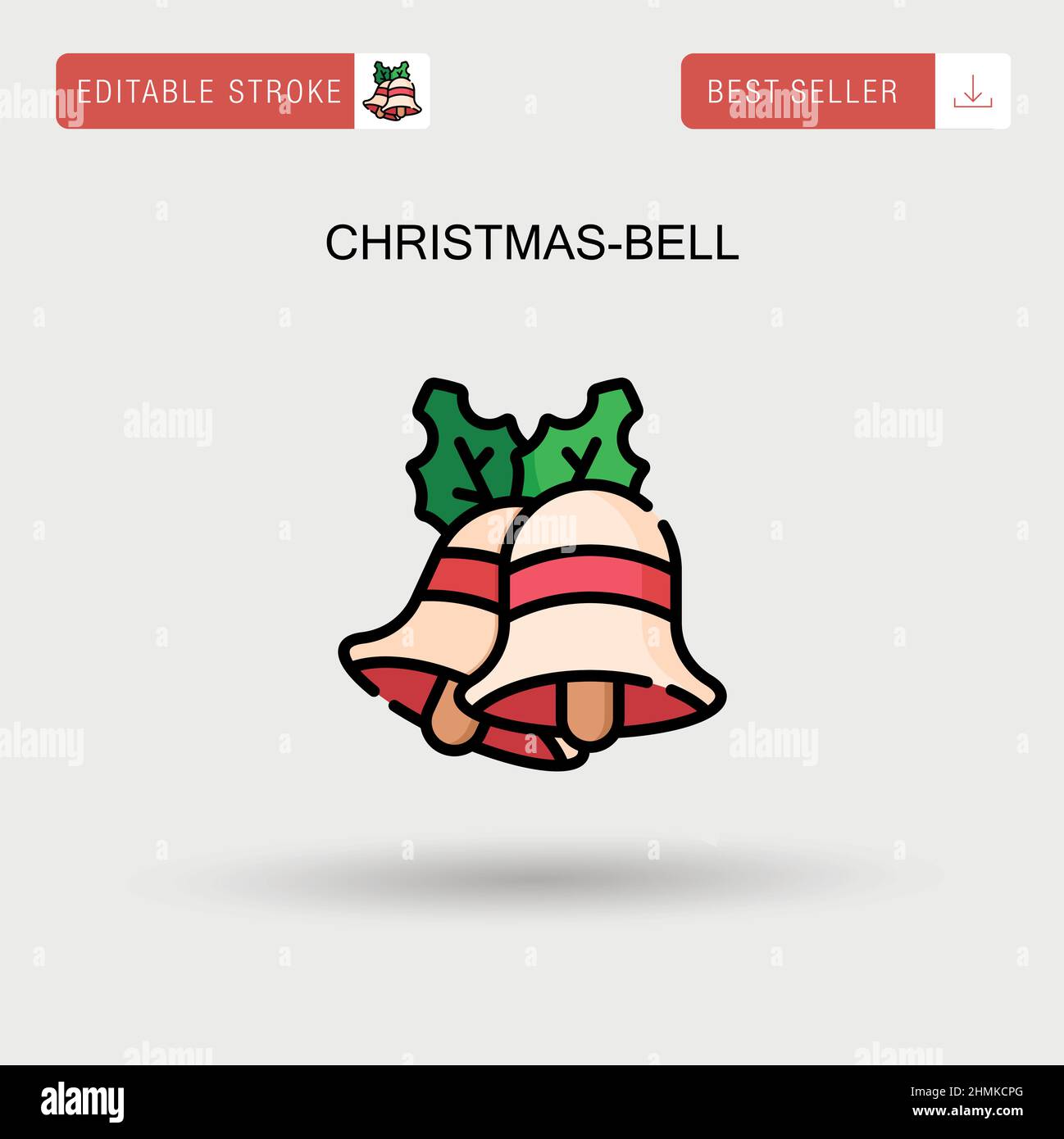 Decorative red christmas bell Stock Vector Images - Alamy