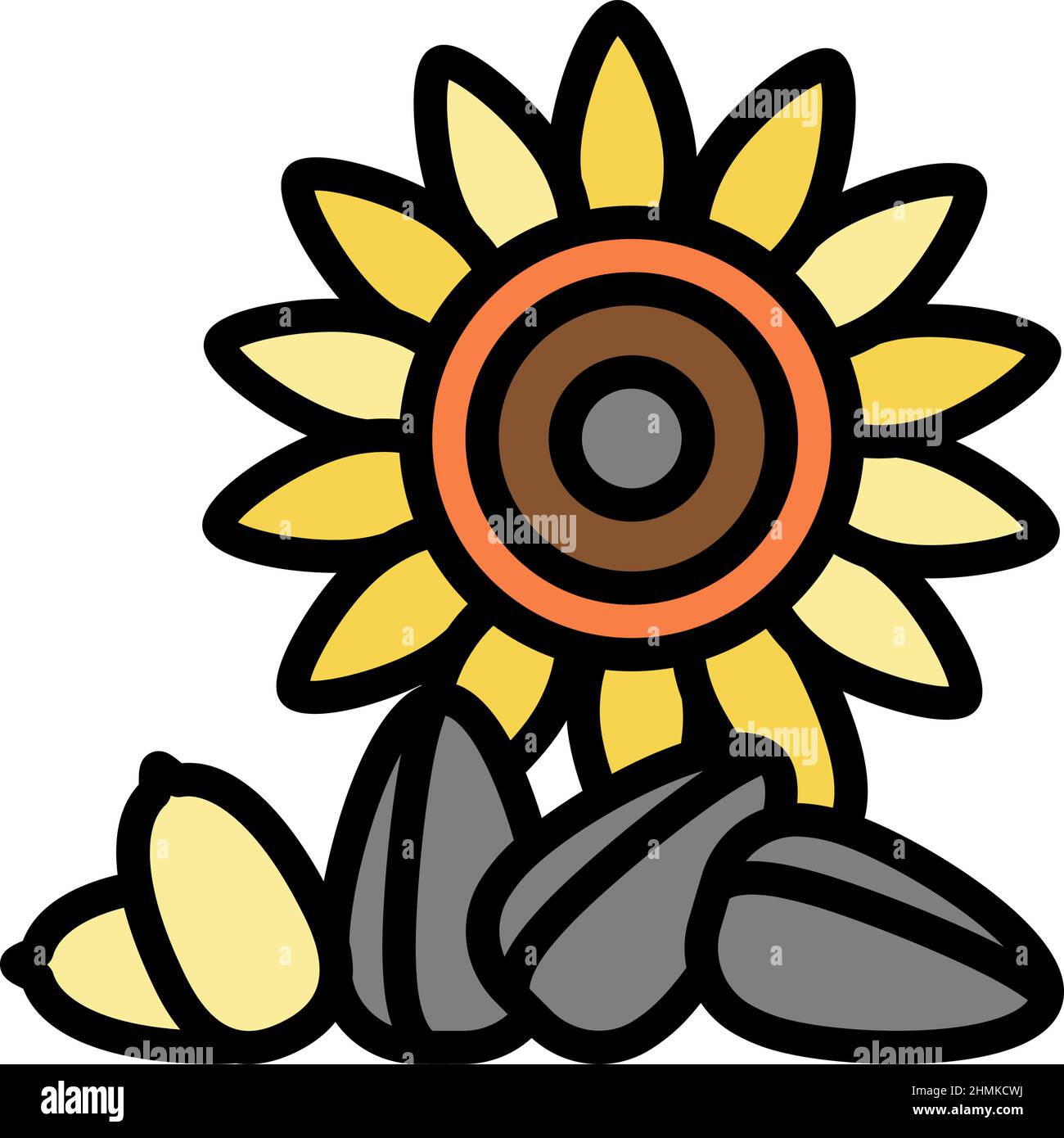 sunflower nut color icon vector illustration Stock Vector Image & Art ...