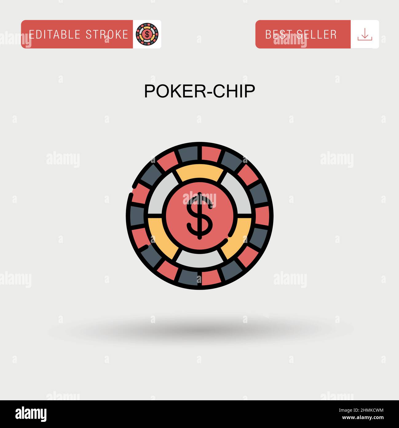 Poker chip icon hi-res stock photography and images - Alamy