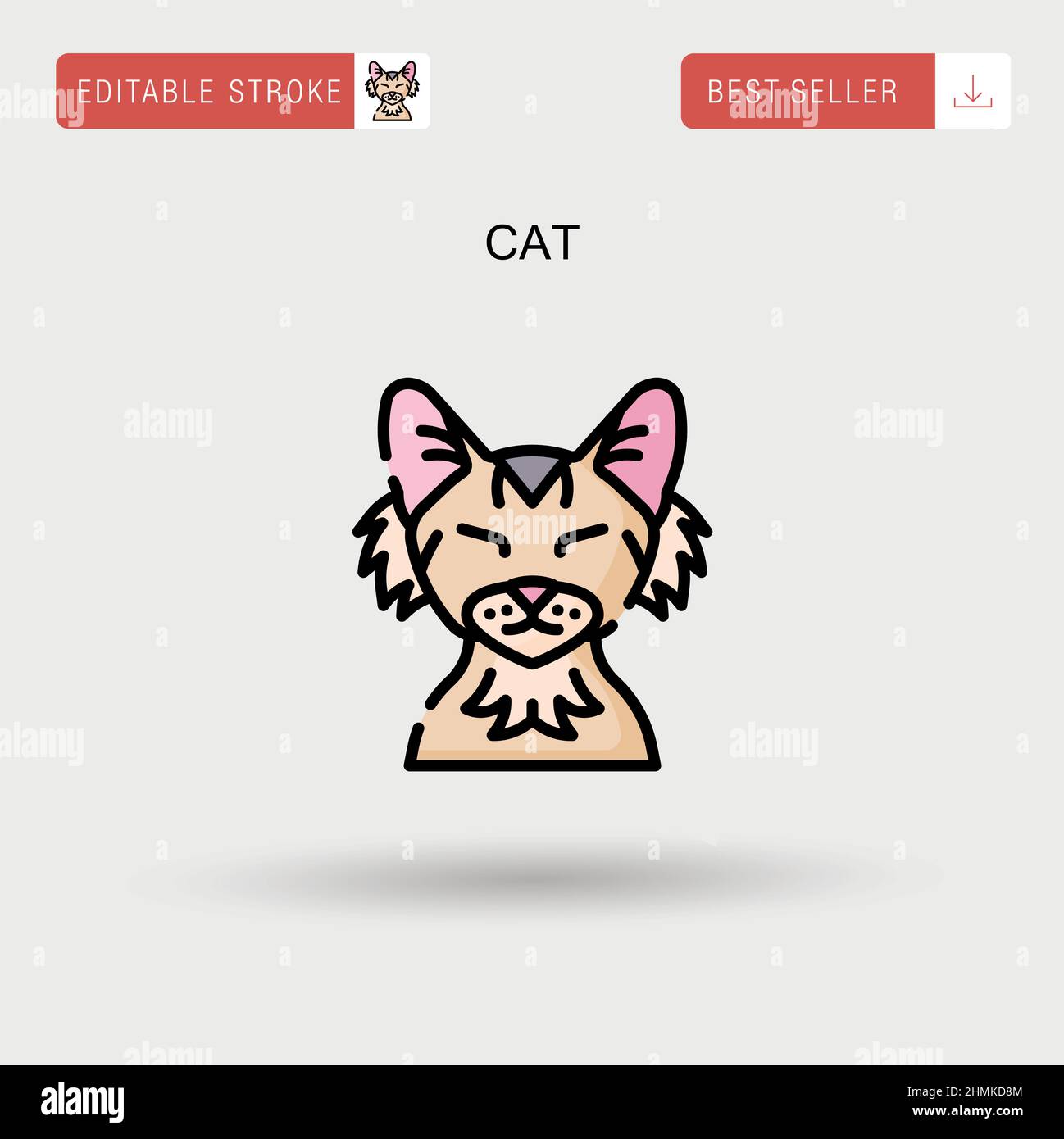 Cat Simple vector icon Stock Vector Image & Art - Alamy