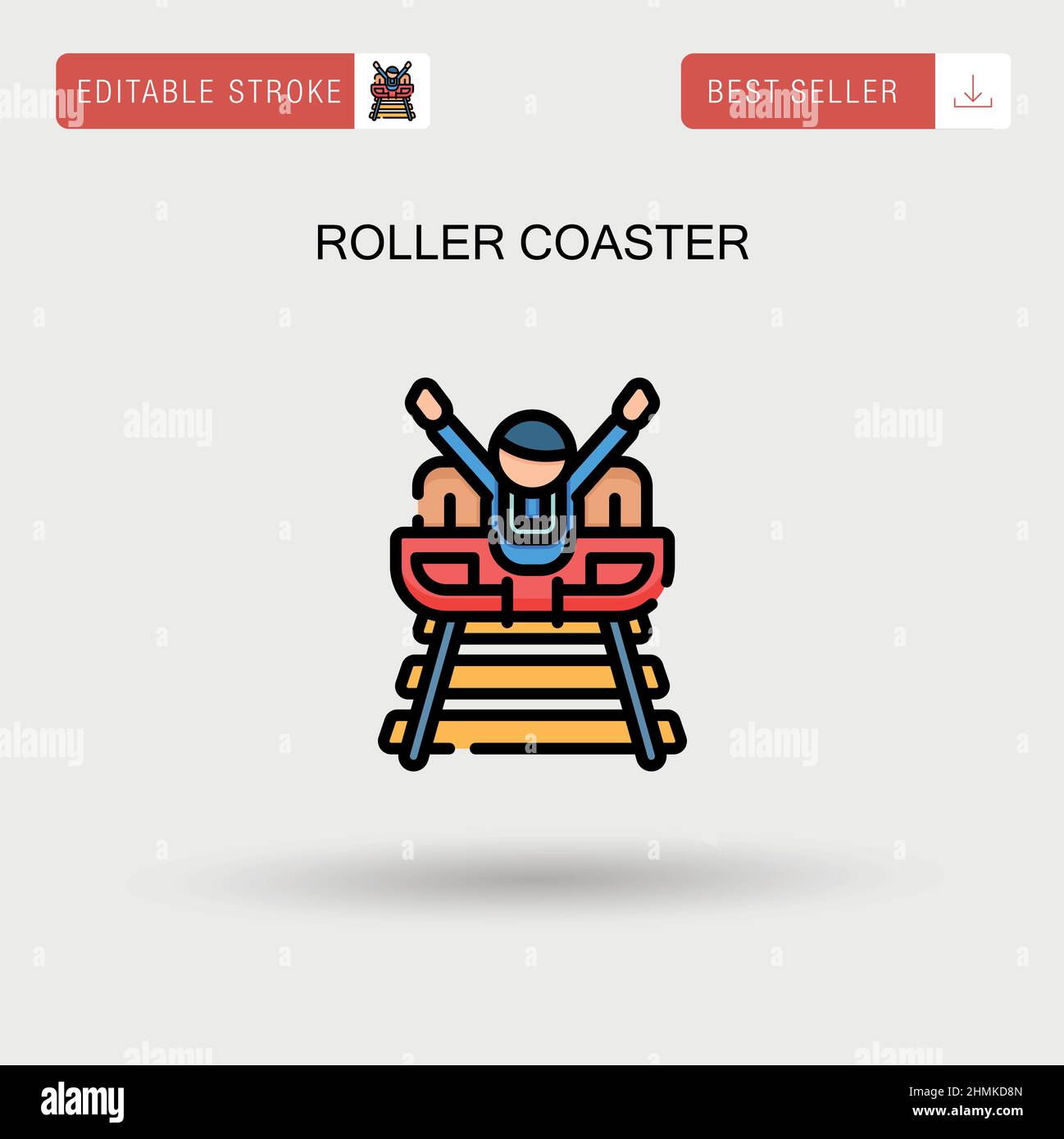 Roller coaster Simple vector icon Stock Vector Image & Art - Alamy