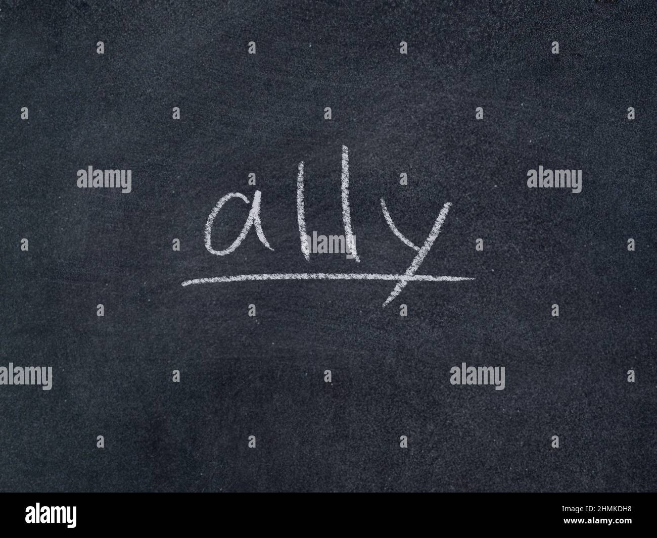 ally concept word on blackboard background Stock Photo - Alamy