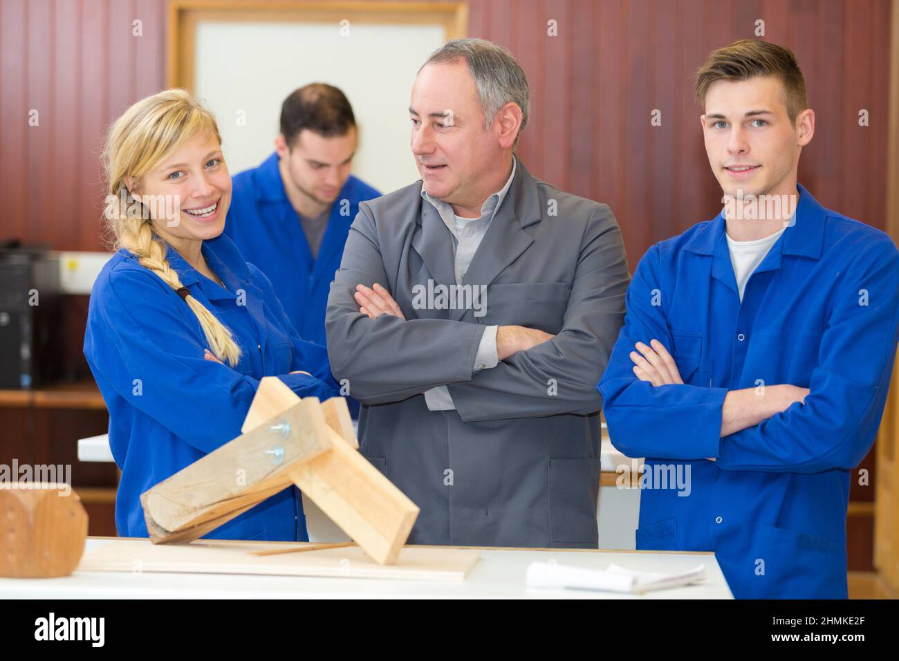 young apprentices in workshop Stock Photo - Alamy