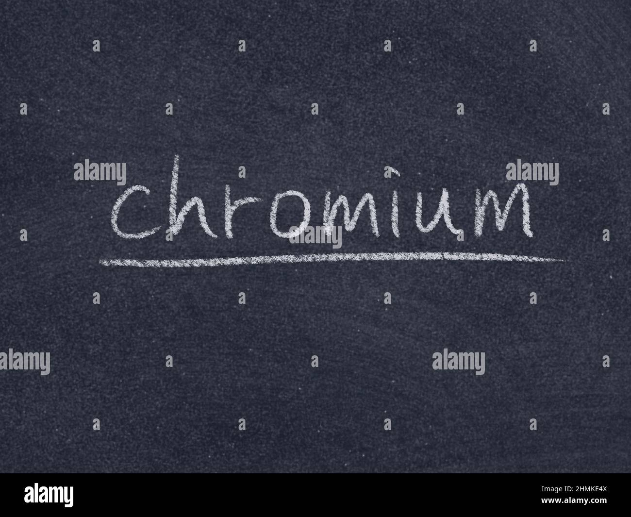 chromium concept word on blackboard background Stock Photo - Alamy