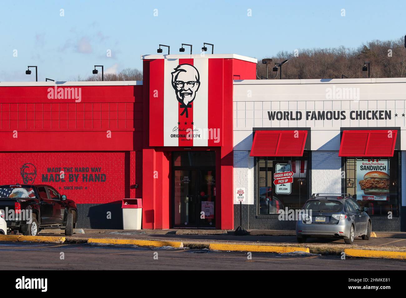 The exterior of a KFC restaurant is seen near Bloomsburg, Pennsylvania ...