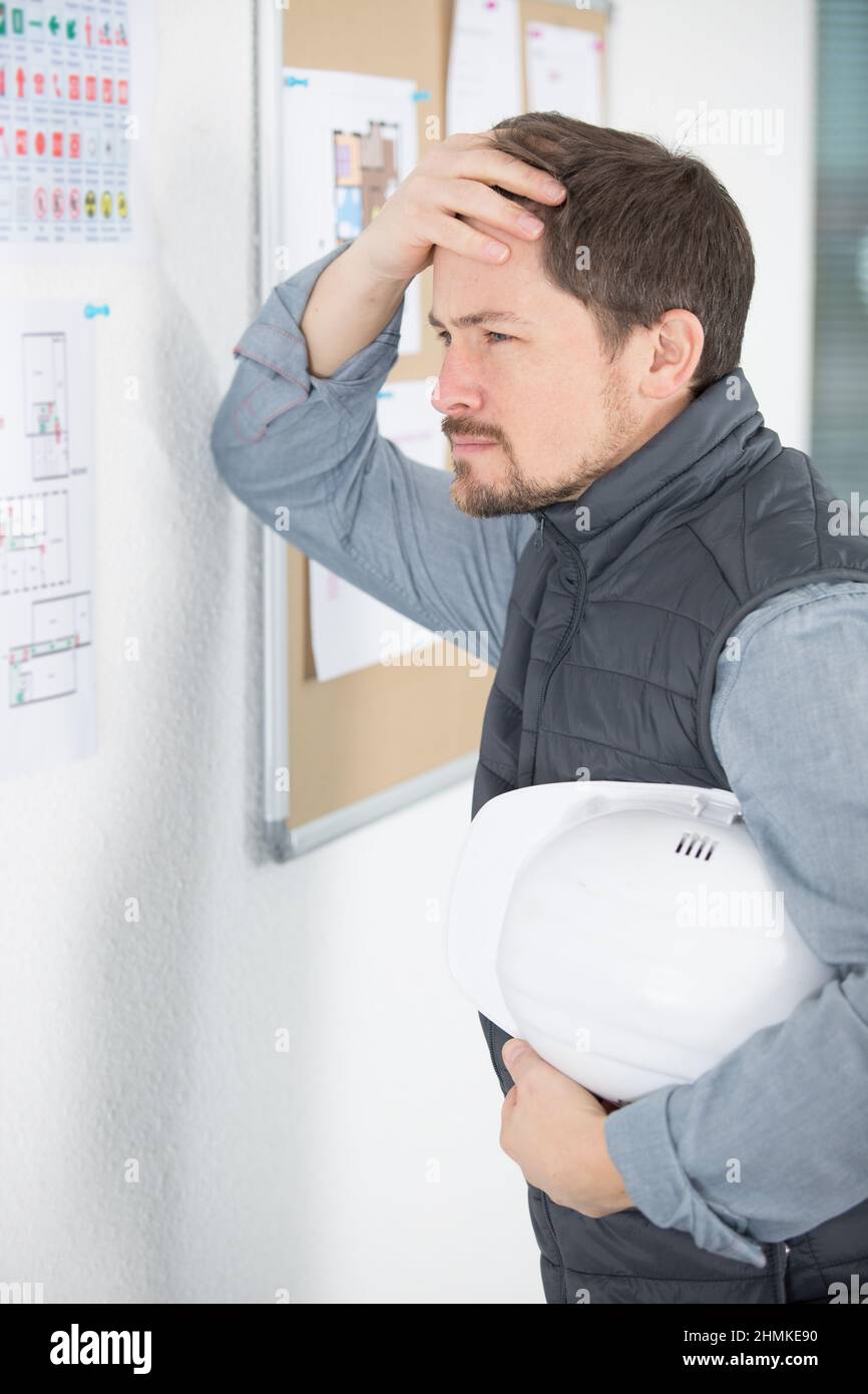 man confused with the planning Stock Photo - Alamy