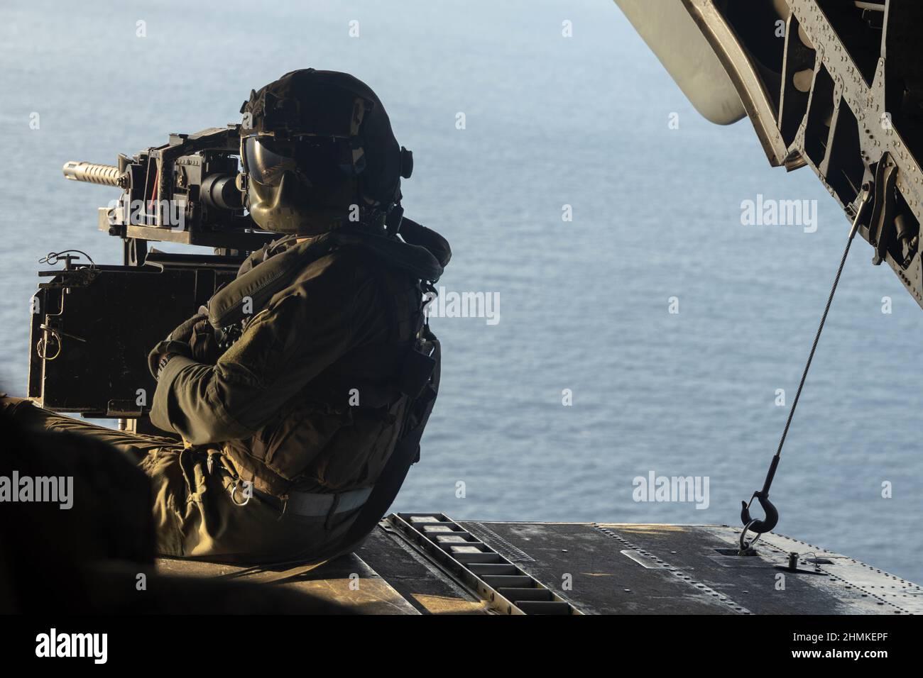 U.S. Marine Corps Sgt. Patrick Pearson, a CH-53E Super Stallion crew ...