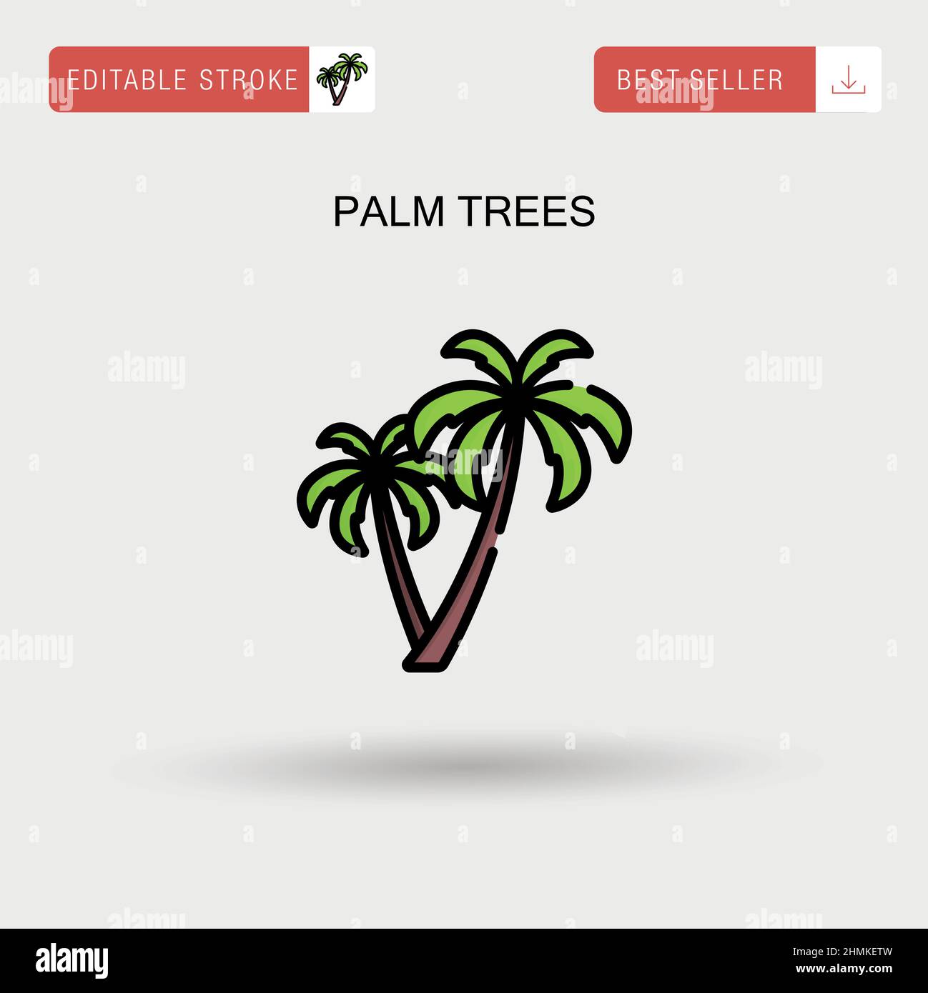Palm trees Simple vector icon Stock Vector Image & Art - Alamy