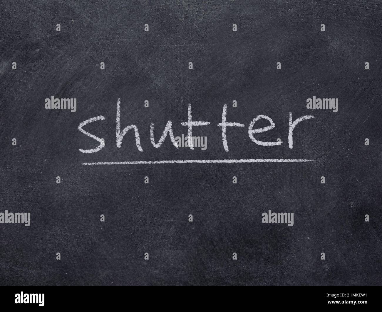 shutter concept word on blackboard background Stock Photo - Alamy