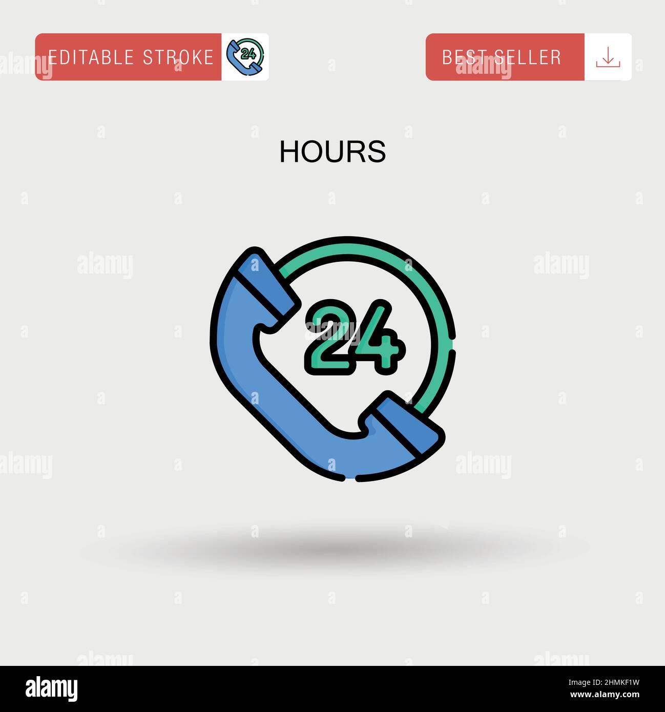 Hours Simple vector icon Stock Vector Image & Art - Alamy