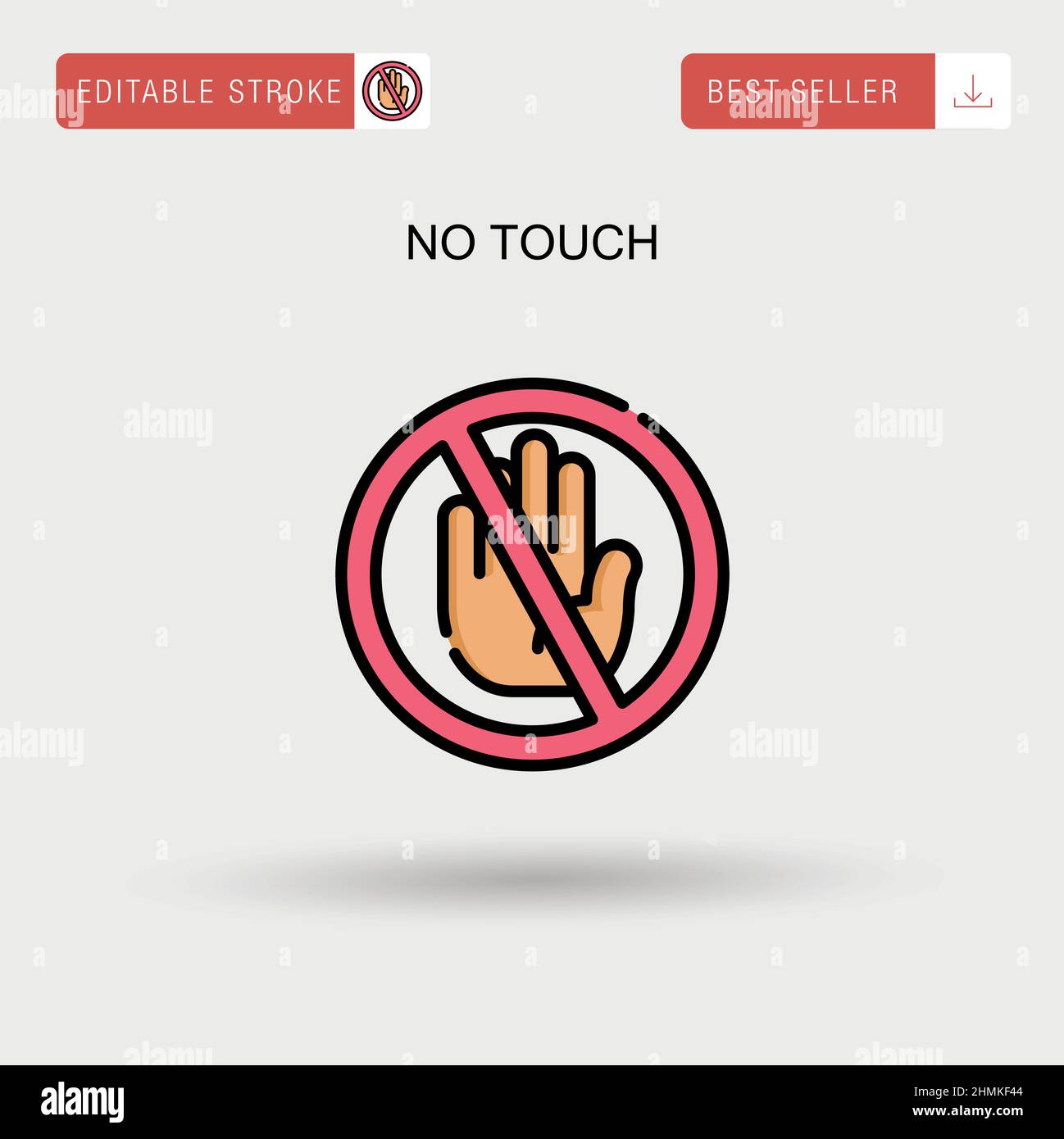No entry hand sign stop vector sign Stock Vector Images - Alamy