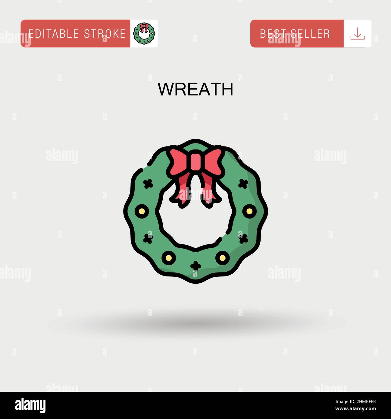 Wreath Simple vector icon Stock Vector Image & Art - Alamy
