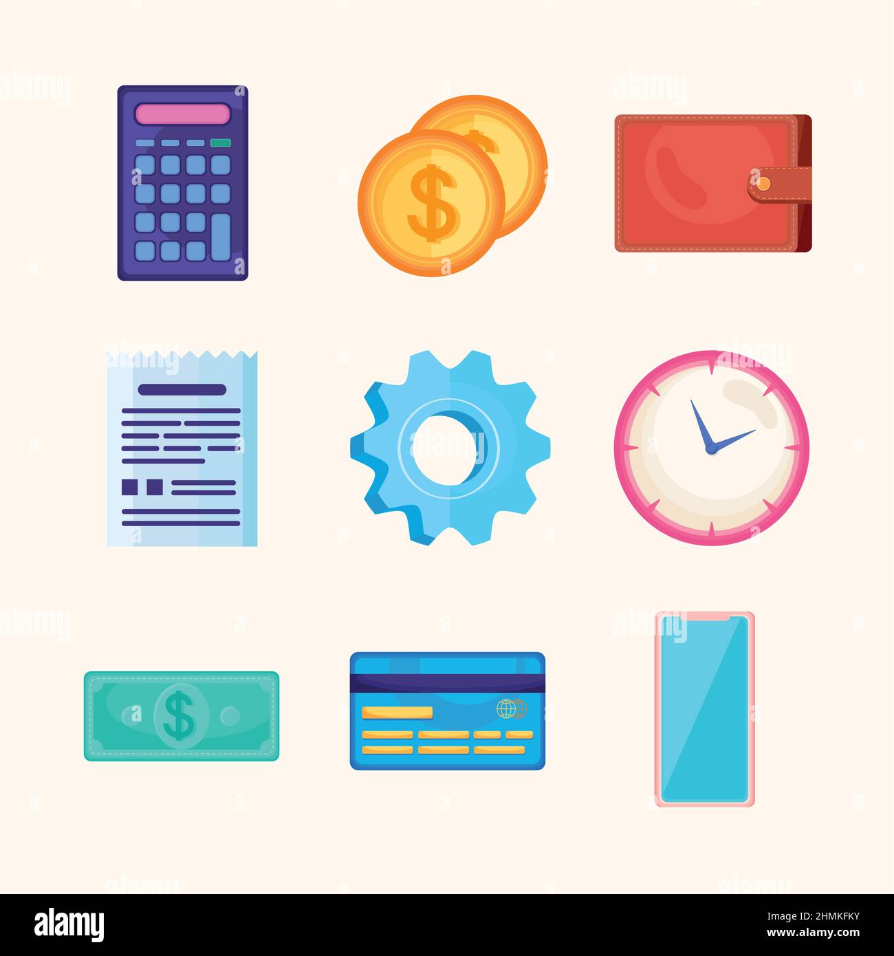 nine budget management icons Stock Vector Image & Art - Alamy