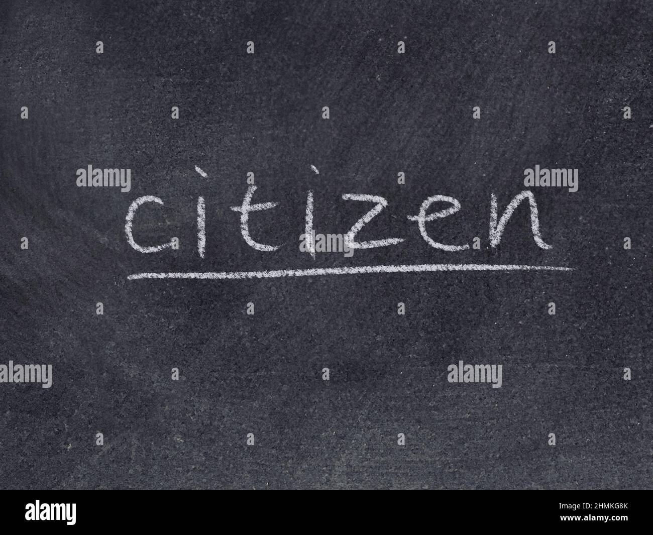 citizen concept word on blackboard background Stock Photo - Alamy