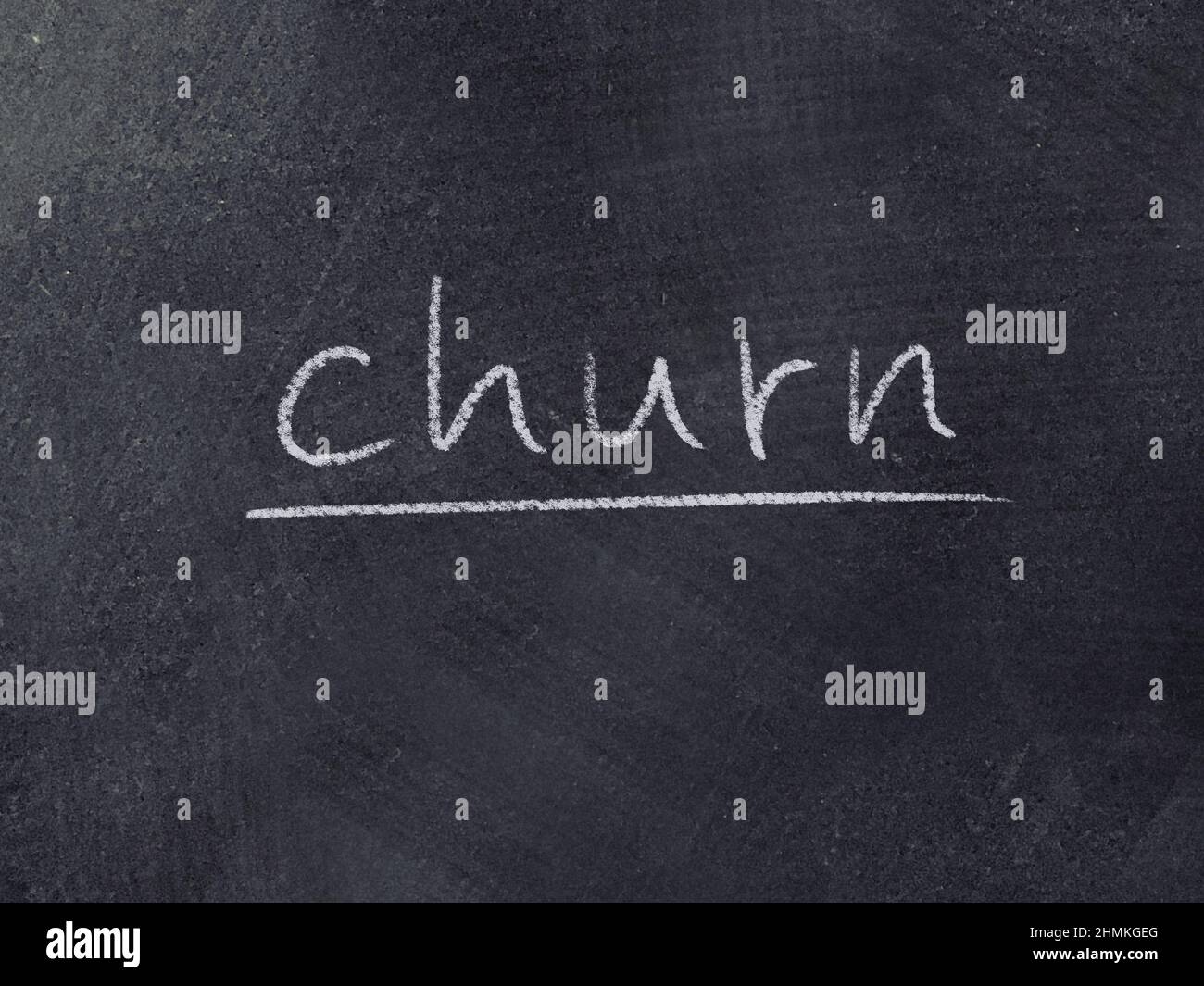 churn concept word on blackboard background Stock Photo - Alamy