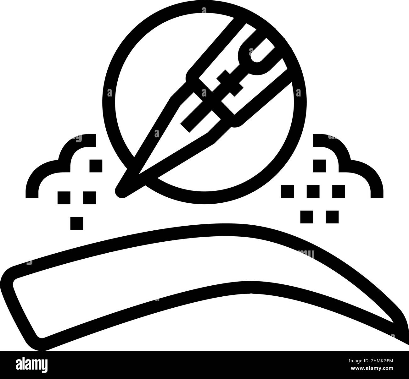 powder brows line icon vector illustration Stock Vector Image & Art - Alamy