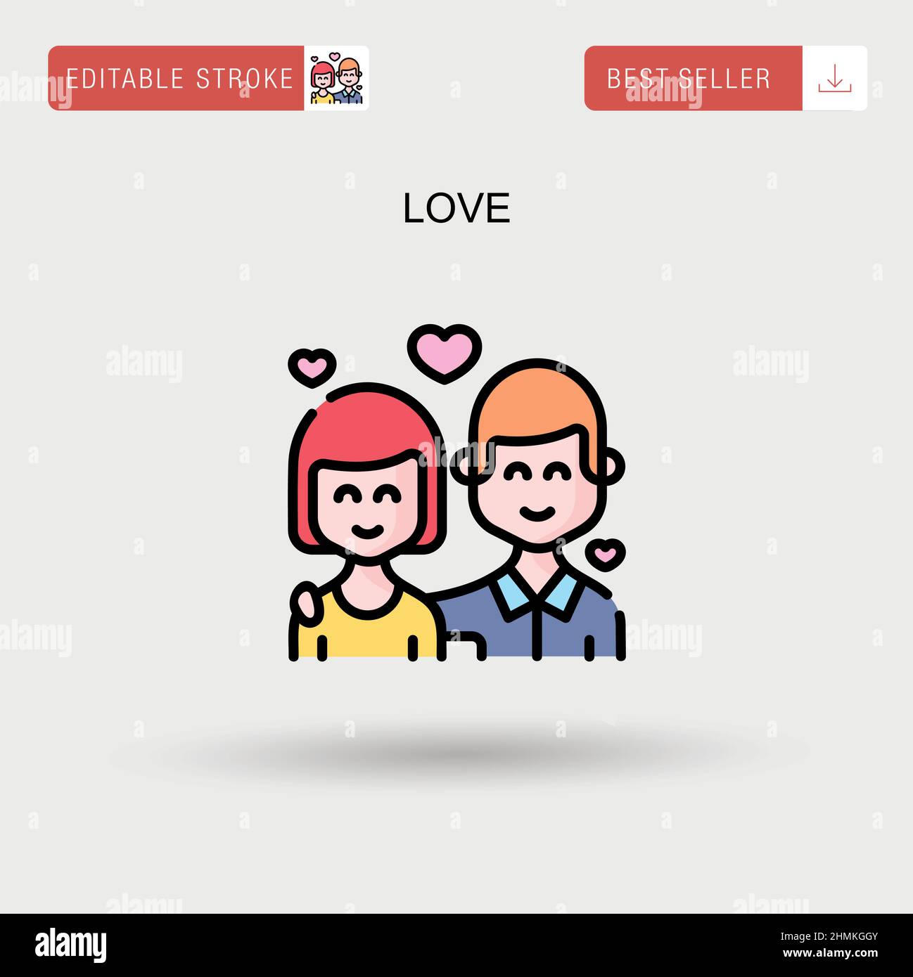 Love Simple vector icon Stock Vector Image & Art - Alamy