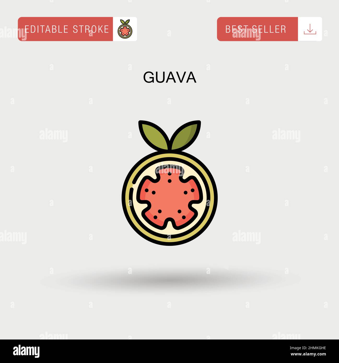 Guavas guava fruit Stock Vector Images - Alamy
