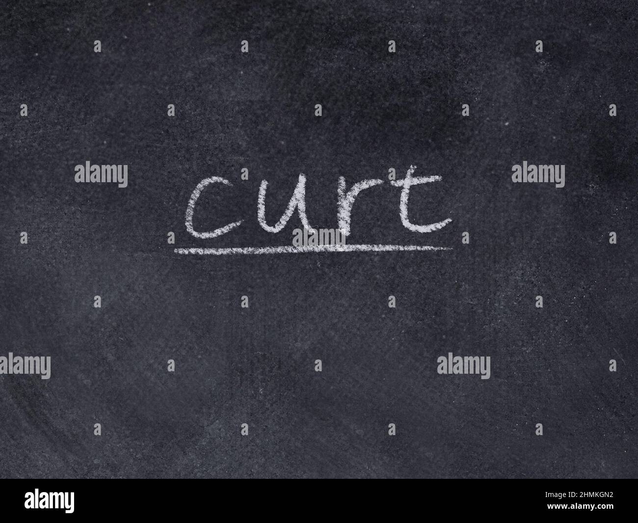 curt concept word on blackboard background Stock Photo - Alamy