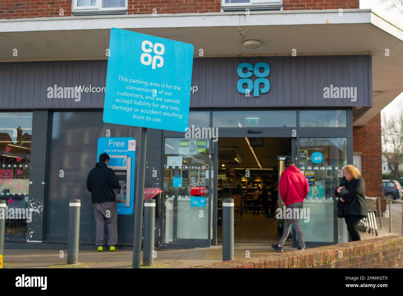 Bagshot Surrey UK 10th February 2022 A Coop Store In Bagshot The bagshot-surrey-uk-10th-february-2022-a-coop-store-in-bagshot-the