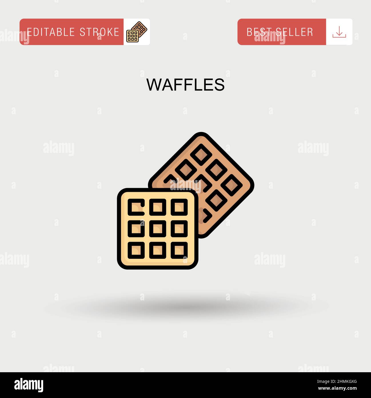 Waffles Simple vector icon Stock Vector Image & Art - Alamy