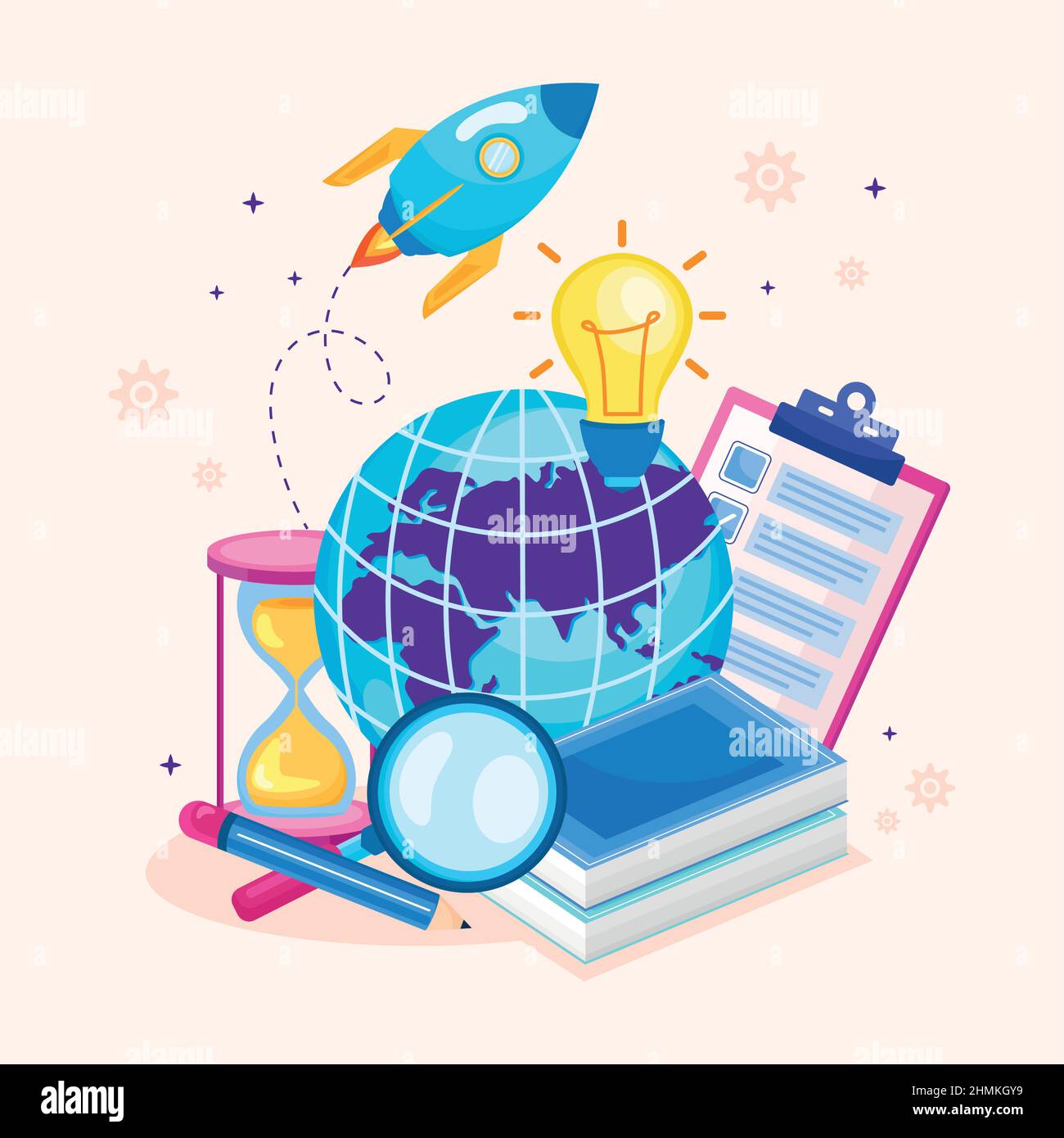 earth and knowledge icons Stock Vector Image & Art - Alamy