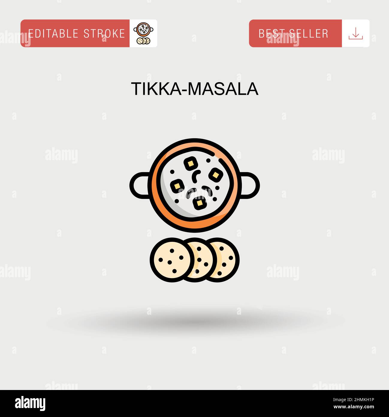Tikka-masala Simple vector icon Stock Vector Image & Art - Alamy