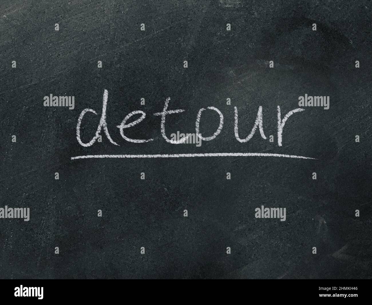 detour concept word on blackboard background Stock Photo - Alamy