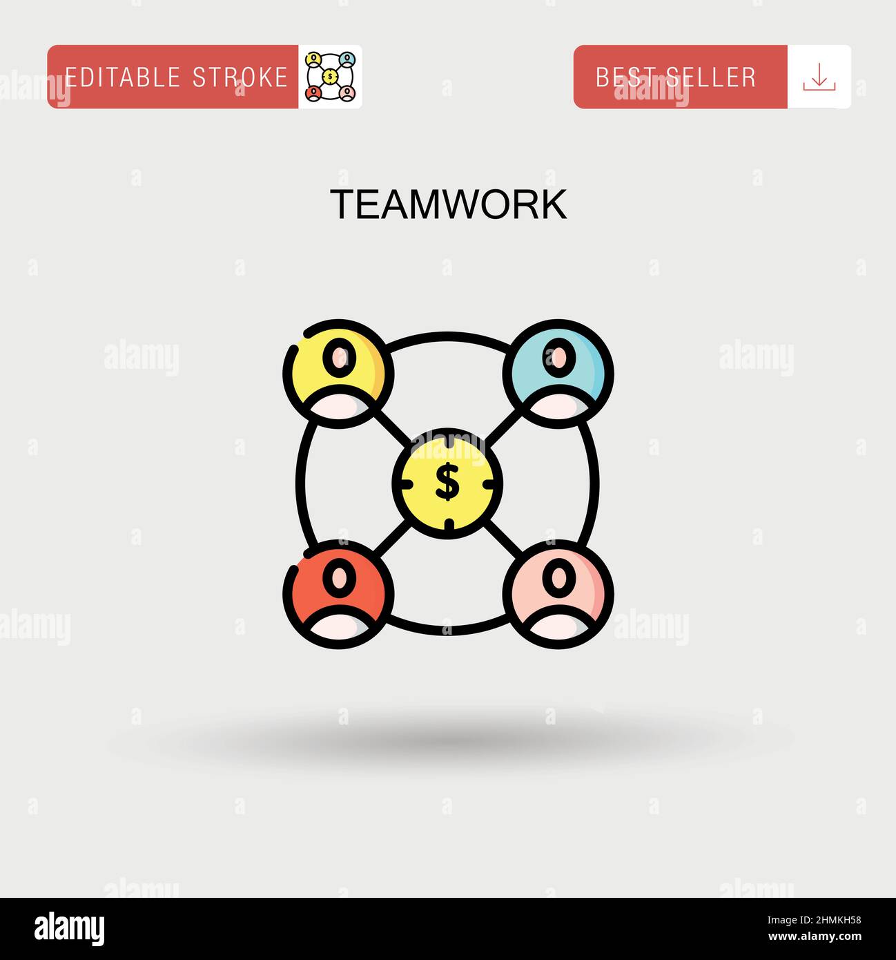 Teamwork Simple vector icon Stock Vector Image & Art - Alamy