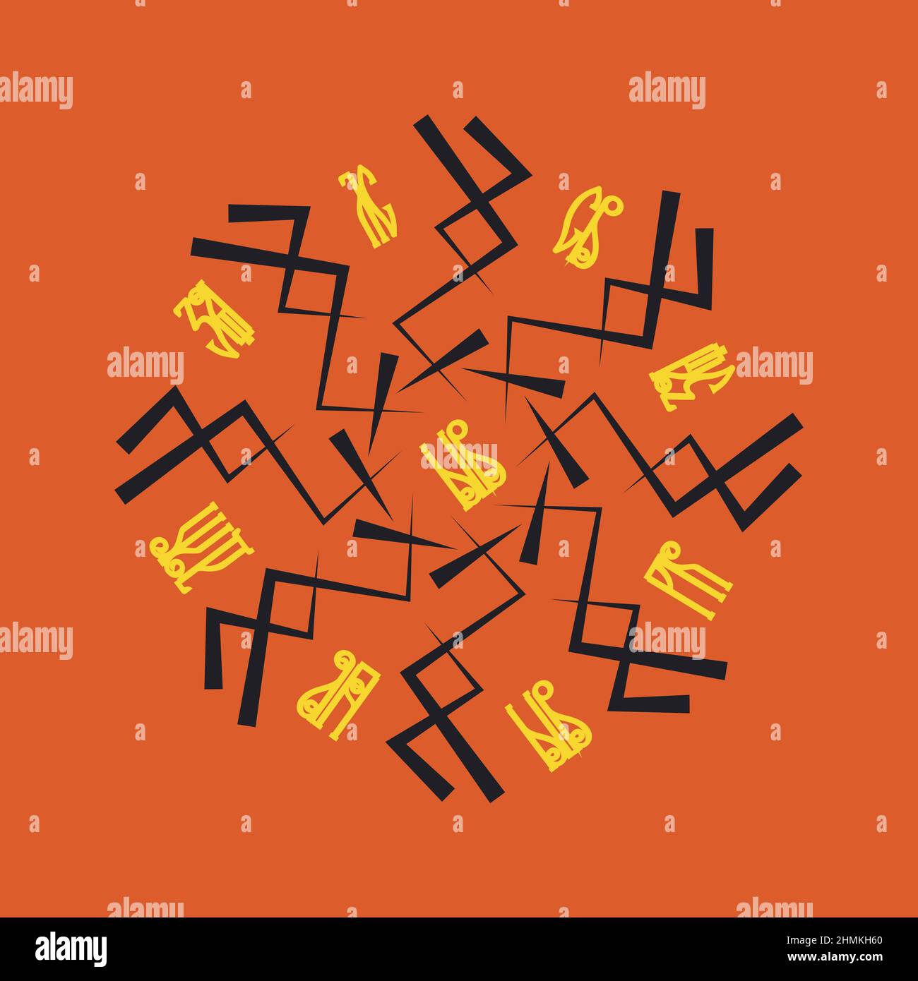 Magic runes Mystical geometry sign Alchemy mystical symbol Stock Vector ...