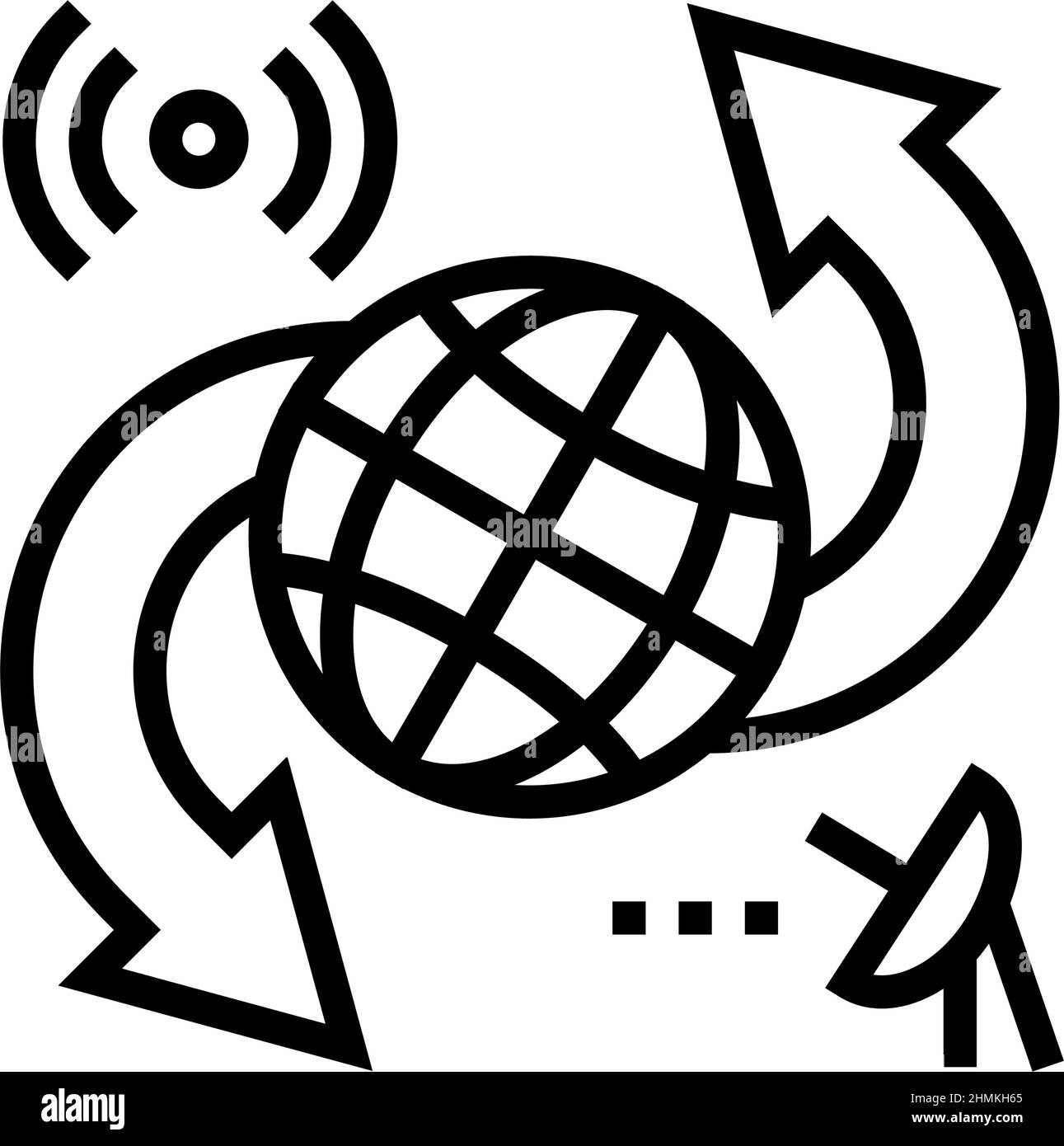 broadcast technology line icon vector illustration Stock Vector Image ...