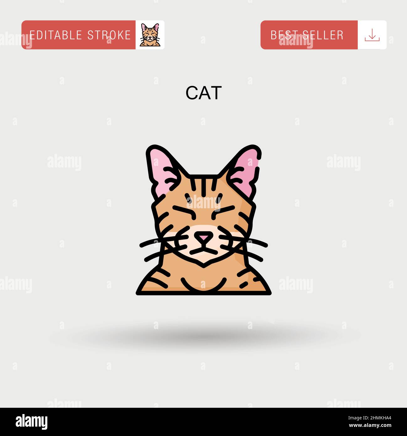 Cat Simple vector icon Stock Vector Image & Art - Alamy