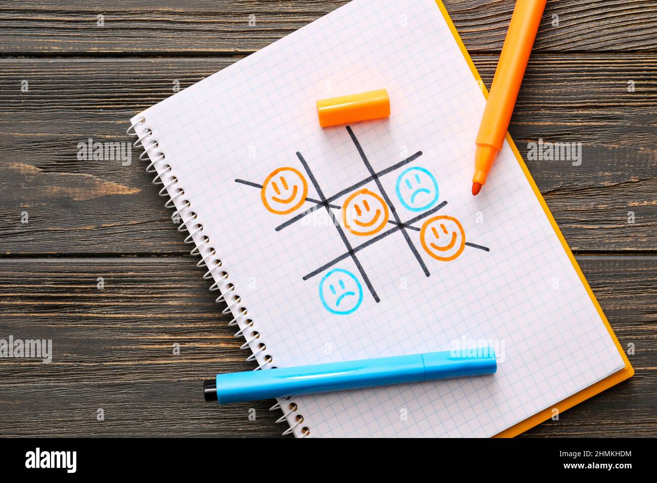 Happy sad faces drawn on hi-res stock photography and images - Alamy