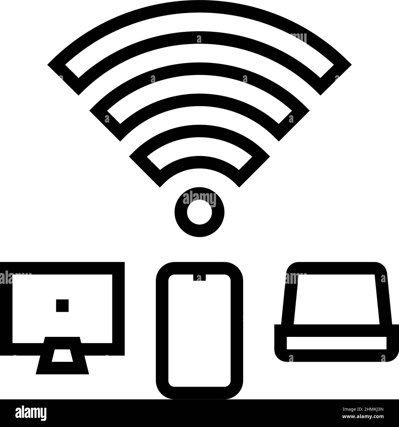 Internet Connection Devices Line Icon Vector Illustration Stock Vector Image And Art Alamy