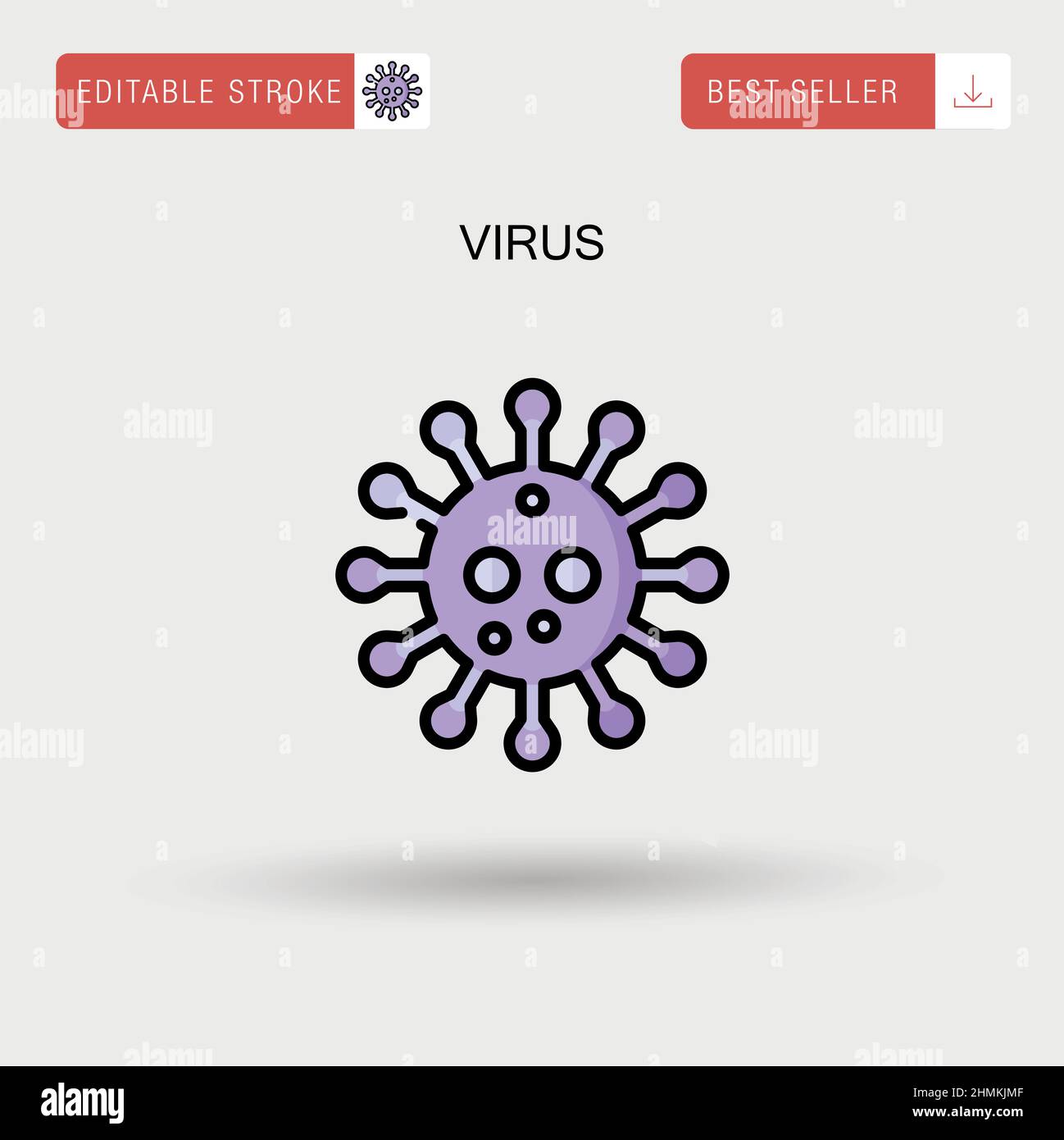 Virus Simple vector icon Stock Vector Image & Art - Alamy